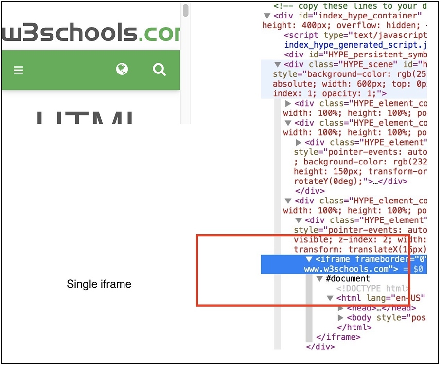 Iframe in rect vs iframe in HTML Widget - Tumult Forums