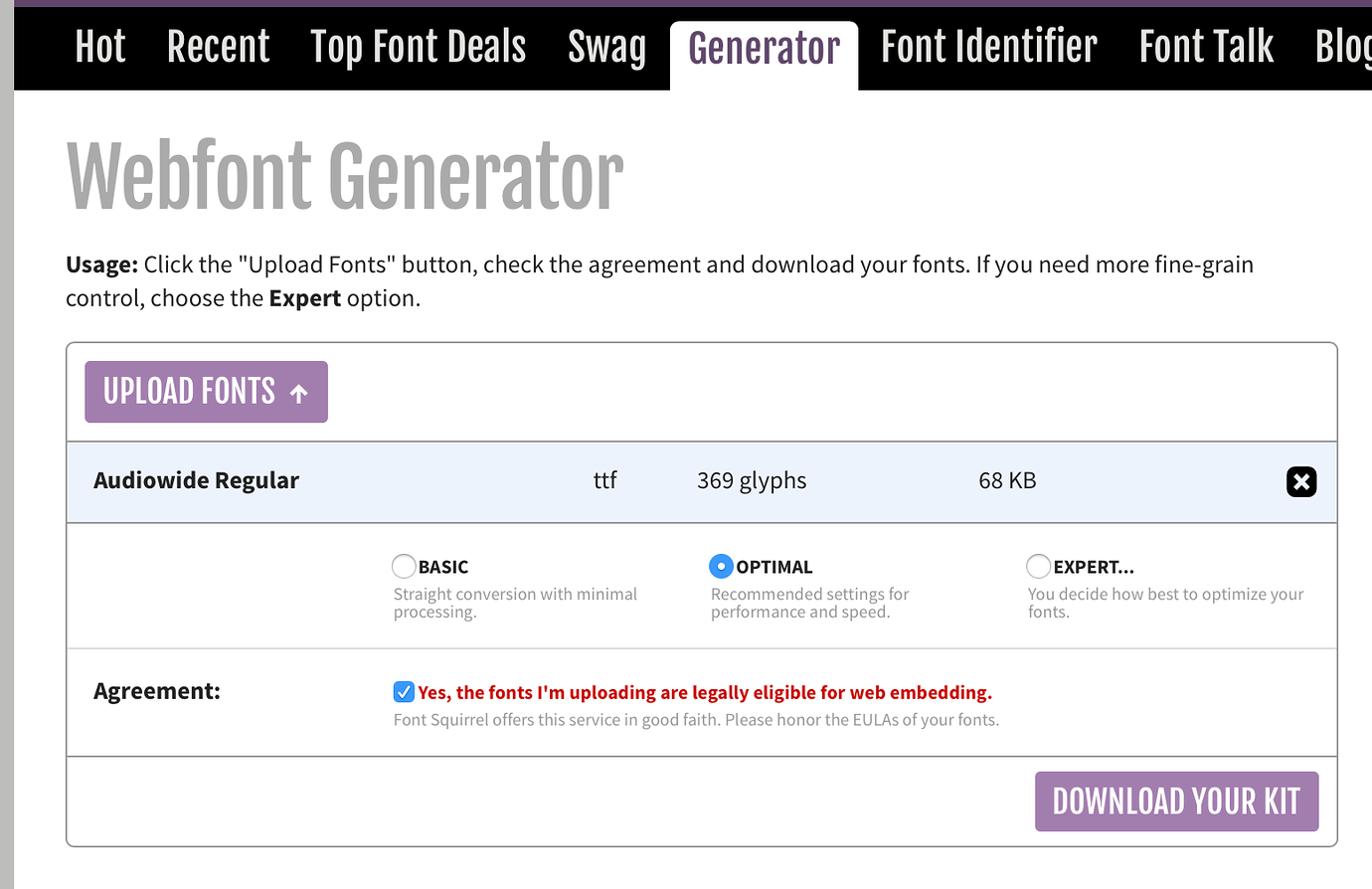 Quickly embedding custom fonts in your Hype document using Font Squirrel - Typography - Tumult ...
