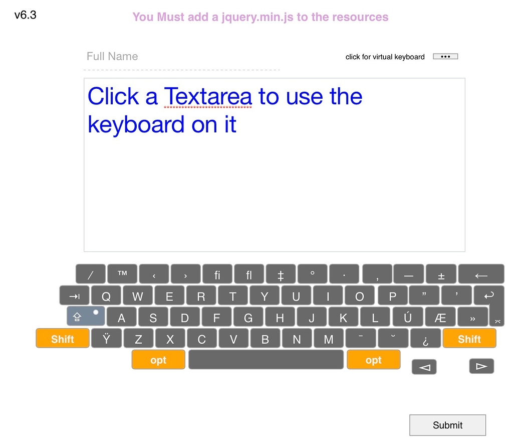 Virtual keyboard for use with Textareas - Template Gallery - Tumult Forums