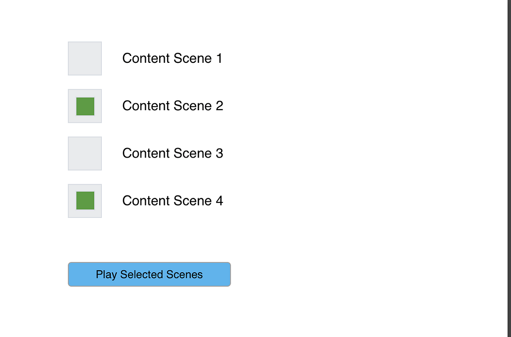 Play just selected Scenes - scene - Tumult Forums