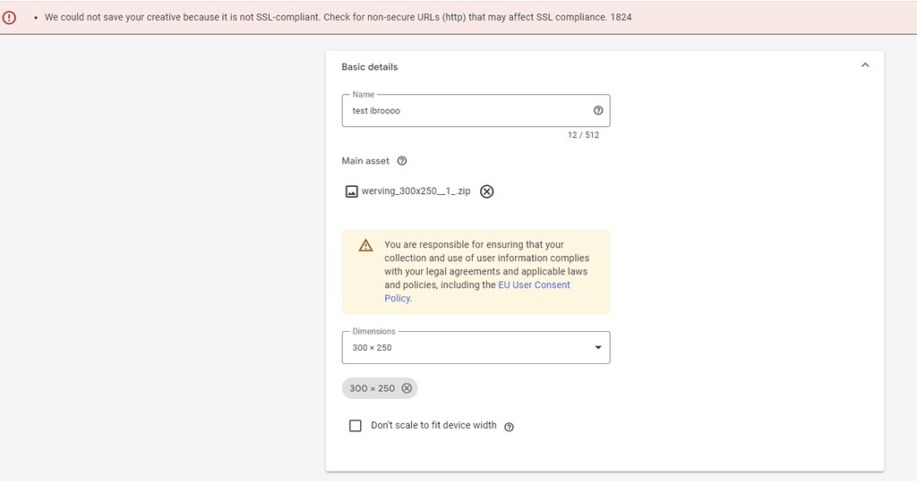 Video in Ad, problem - Advertising - Tumult Forums