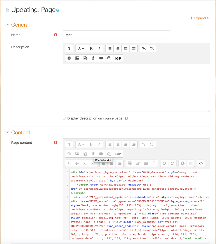 Embed Hype Output In Learning Management System Tumult Forums
