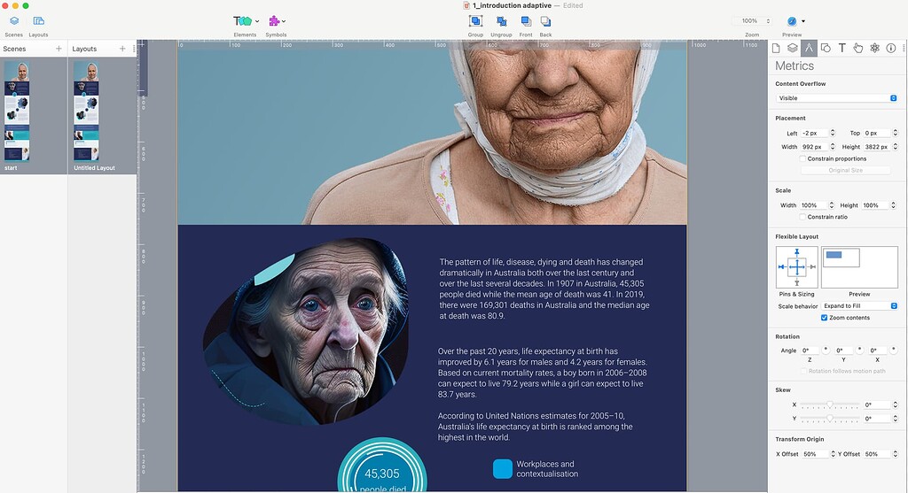 Help with flexible layout that scrolls - Tumult Forums