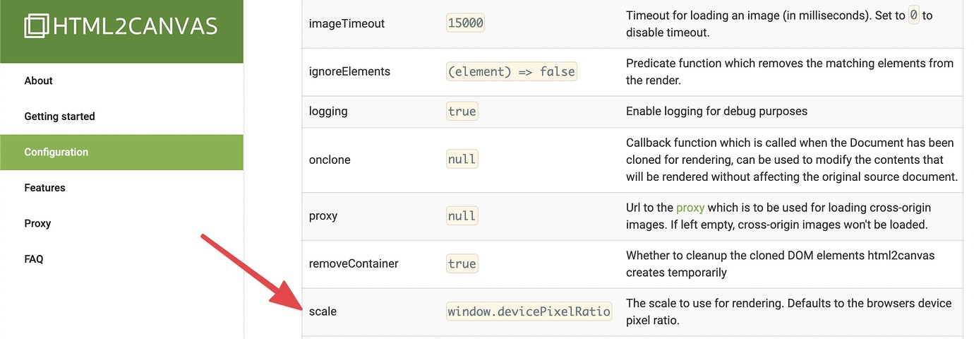 How to scale the size of a screenshot using html2canvas? - Using ...
