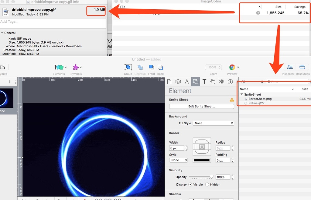 How to make sprite sheet file to be smaller? - Performance - Tumult Forums