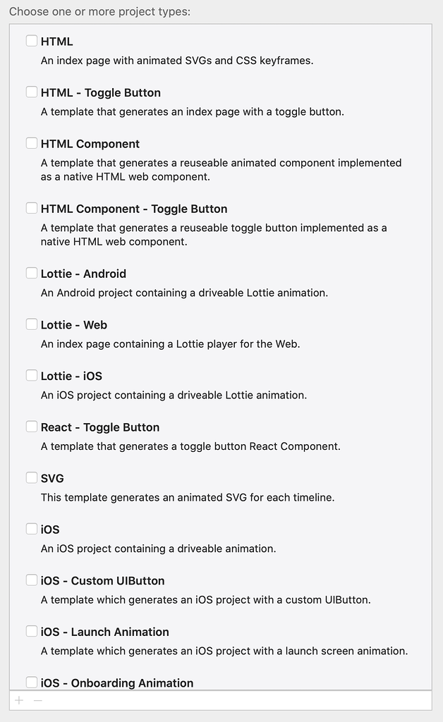 Extra Export Options ( Lottie, iOS, Android, React, - Feature Requests - Tumult Forums